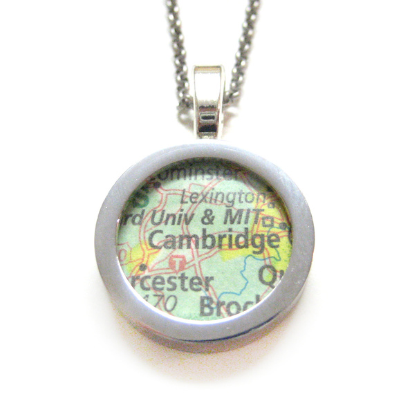 Kiola Designs | Jewelry | Cambridge Massachusetts And Mit Map Pendant ...